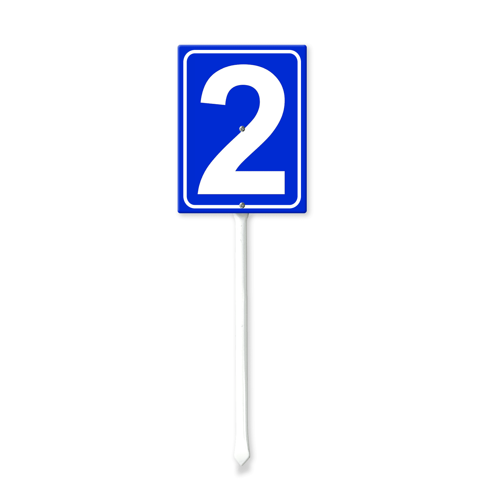 Numbered Sign 2, Aluminum Number Yard Sign With Stakes 8 x 12 inch ...