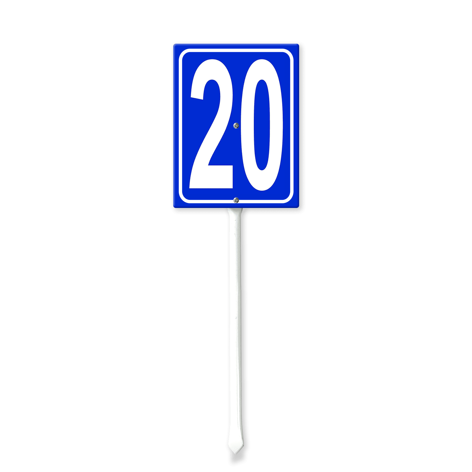 Numbered Sign 20, Aluminum Number Yard Sign With Stakes 8 x 12 inch ...