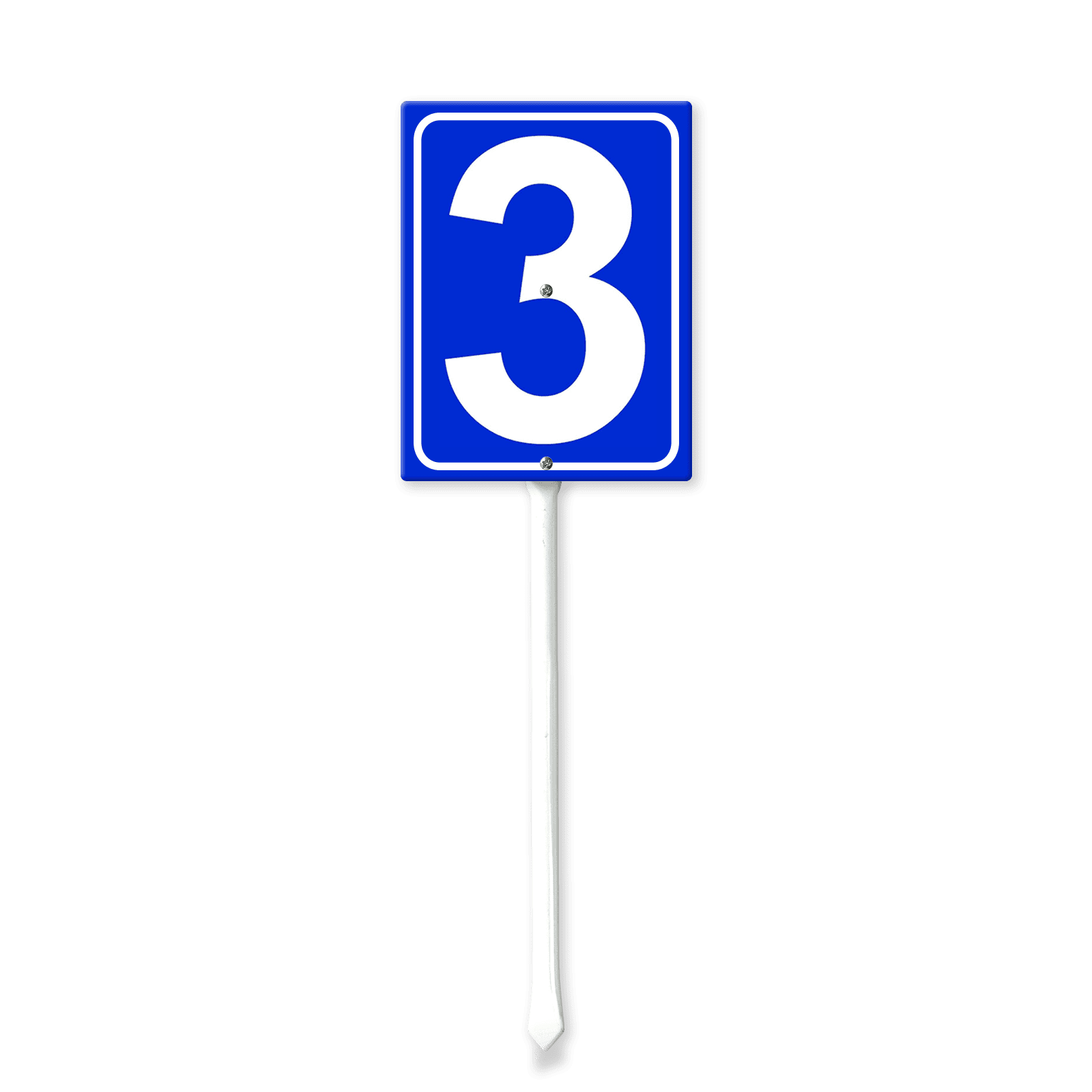 Numbered Sign 3, Aluminum Number Yard Sign With Stakes 7 x 8.8 inch ...