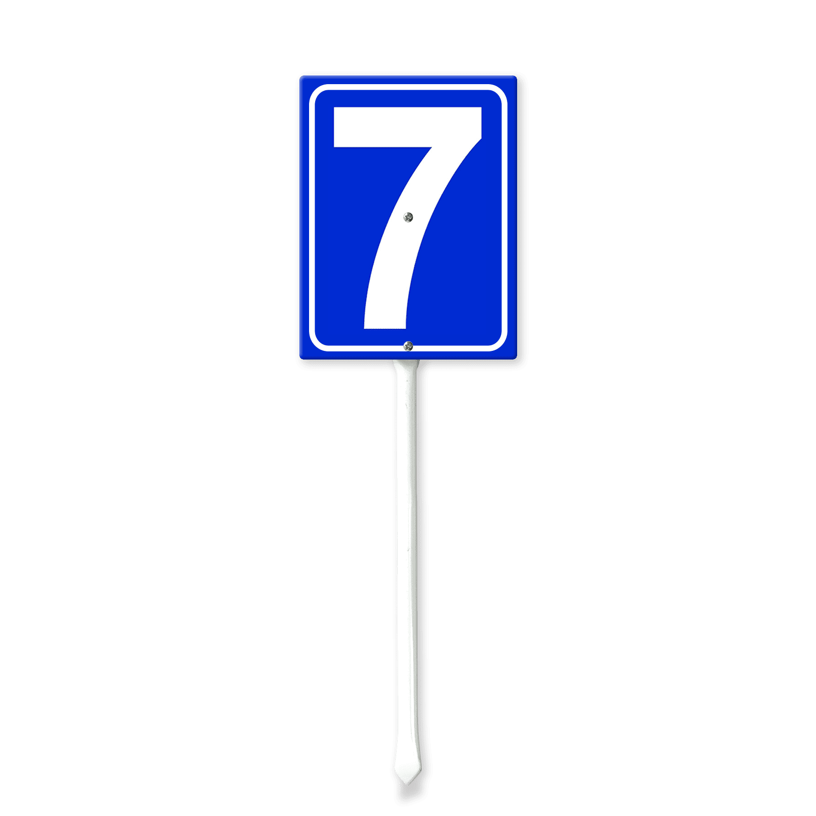 Numbered Sign 7, Aluminum Number Yard Sign With Stakes 8 x 12 inch ...