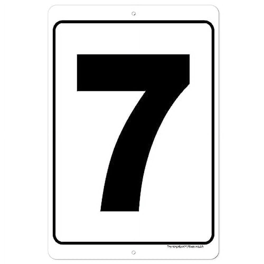 Numbered Signs 1,2,3,4,5,6,7,8,9,10 Numbers - 8 x 12 Aluminum Outdoor ...
