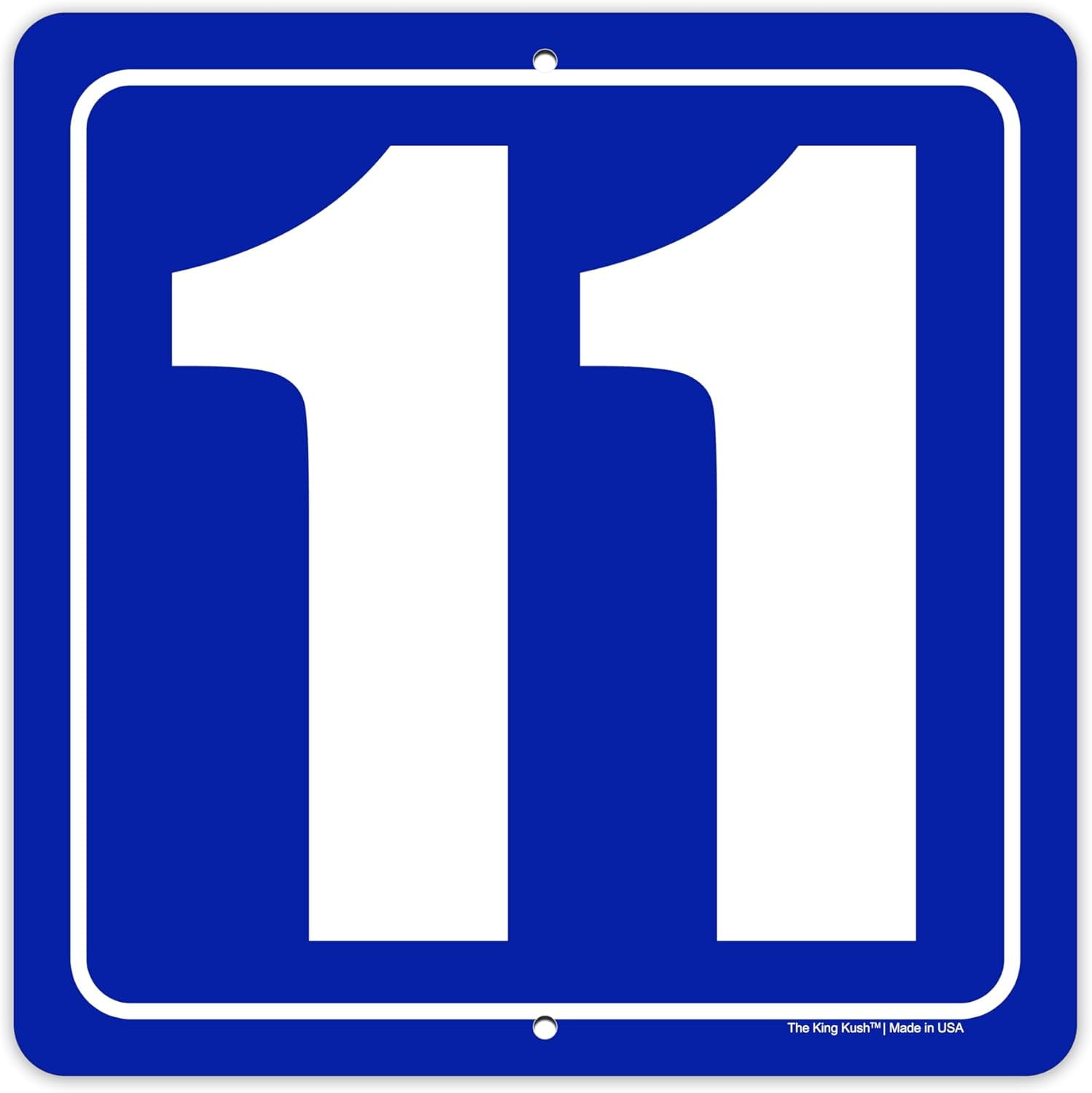 Numbered Signs 12 x 12 Inch Aluminum Signs (11, Blue) - Walmart.com