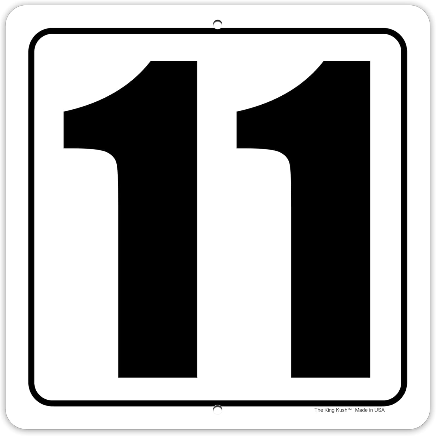 Numbered Signs 12 x 12 Inch Aluminum Signs (11, White) - Walmart.com