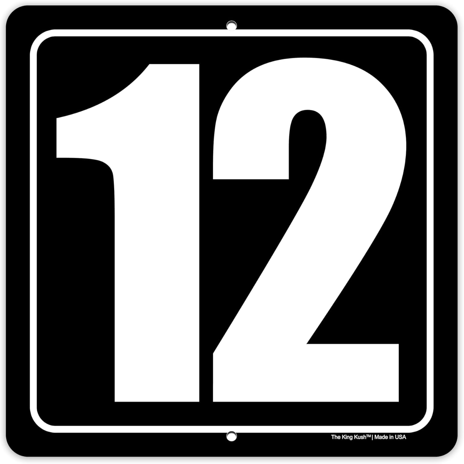 Numbered Signs 12 x 12 Inch Aluminum Signs (12, Black) - Walmart.com