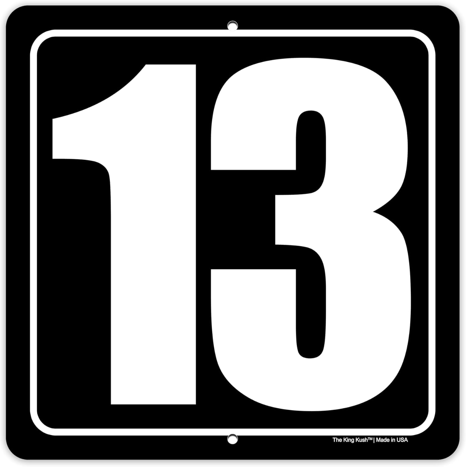 Numbered Signs 12 x 12 Inch Aluminum Signs (13, Black) - Walmart.com