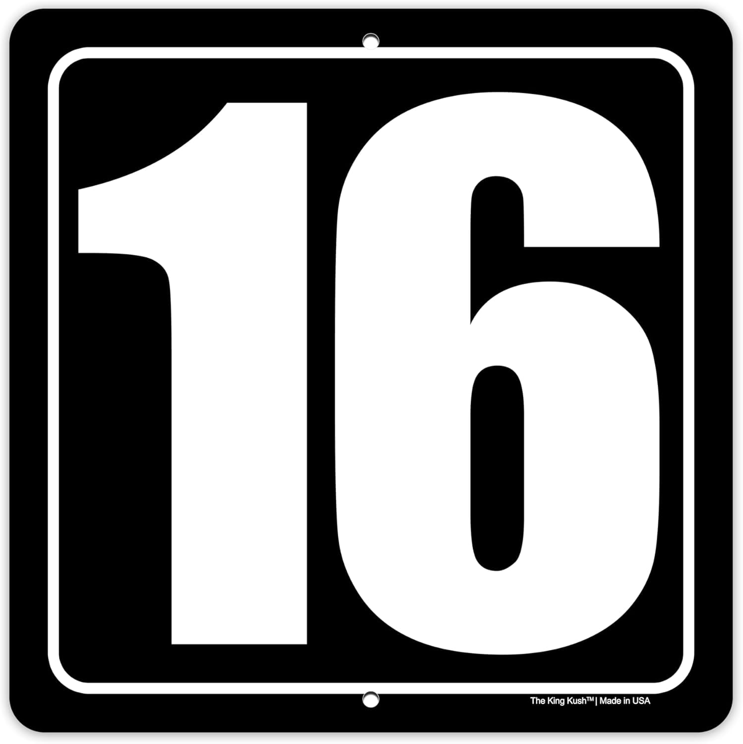 Numbered Signs 12 x 12 Inch Aluminum Signs (16, Black) - Walmart.com