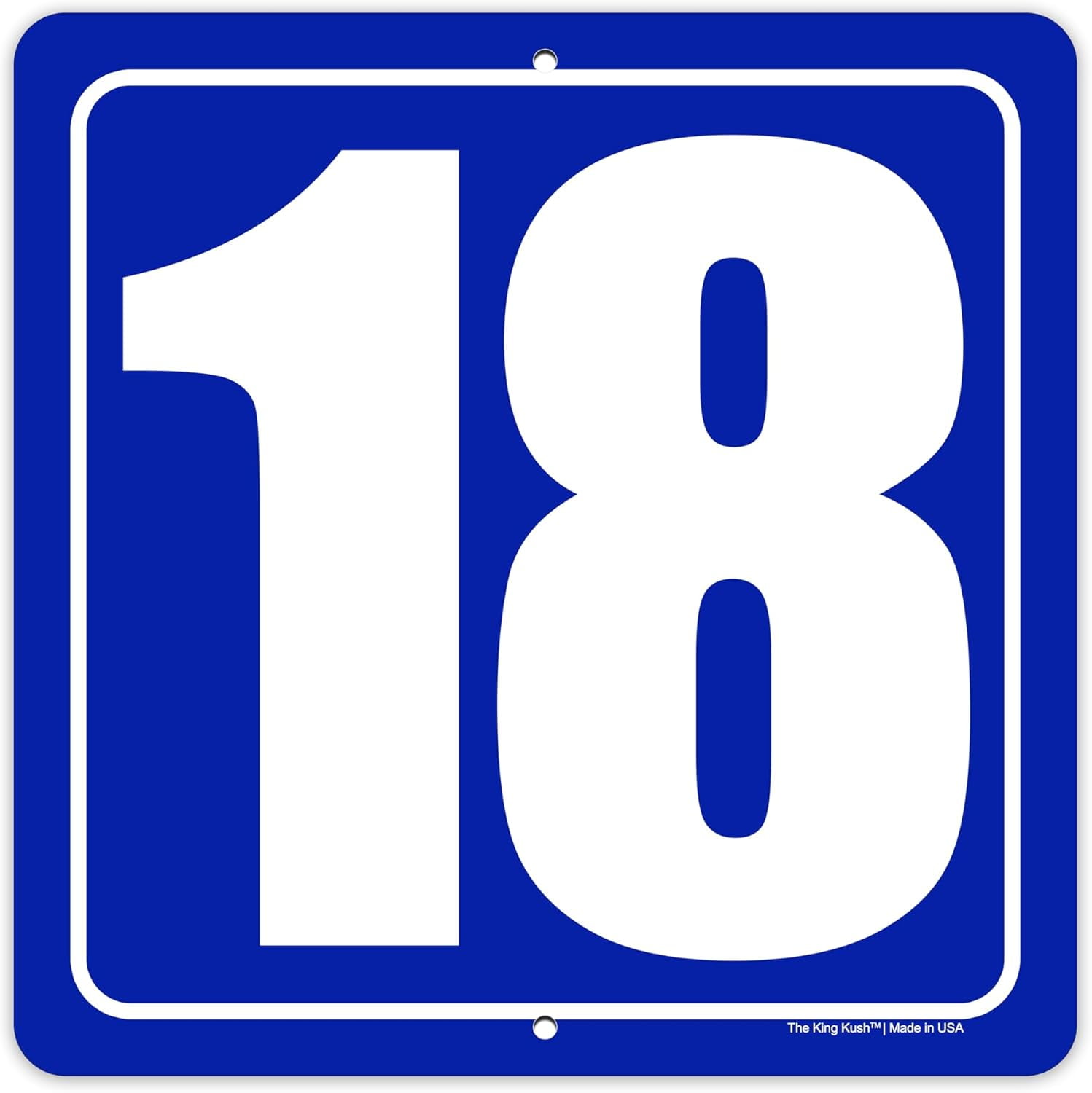 Numbered Signs 12 x 12 Inch Aluminum Signs (18, Blue) - Walmart.com