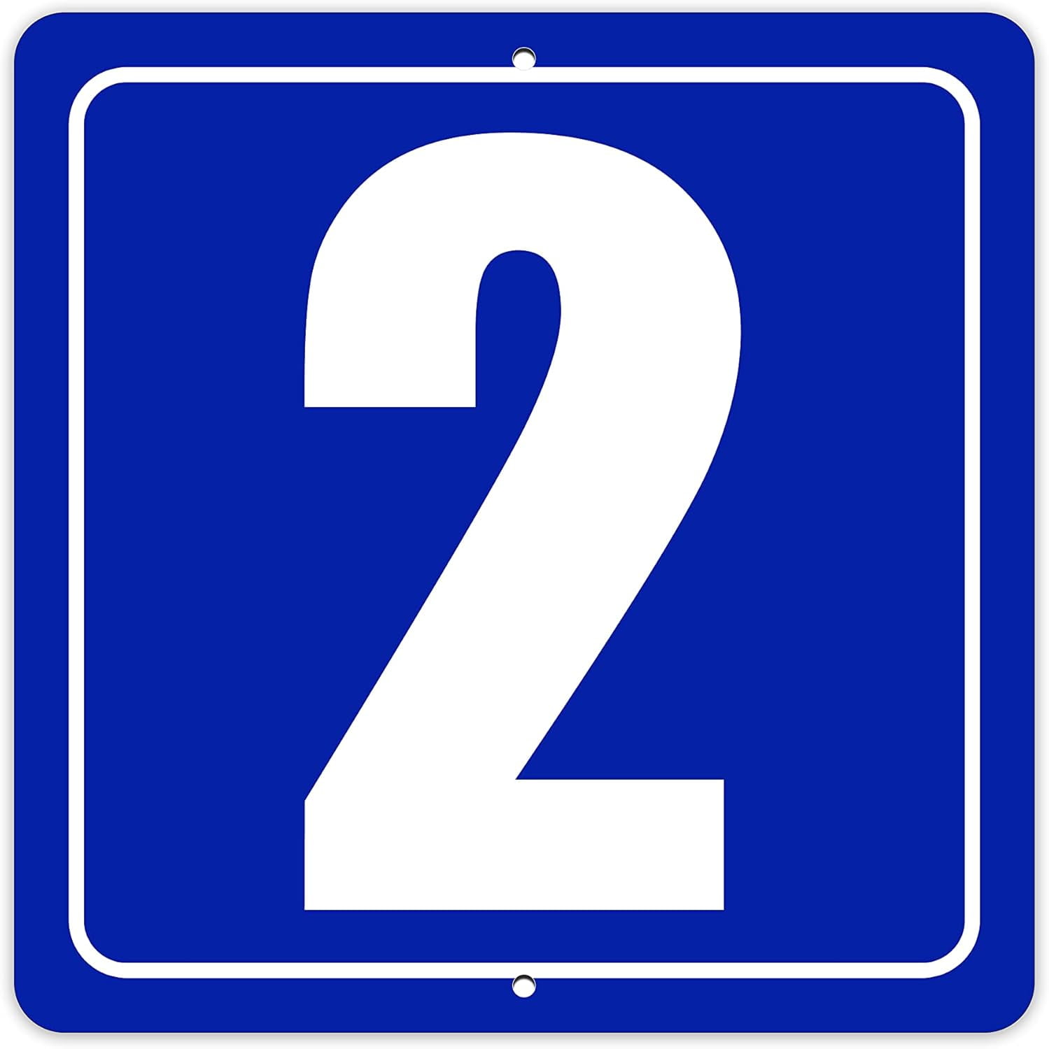 Numbered Signs 12 x 12 Inch Aluminum Signs (2, Blue) - Walmart.com