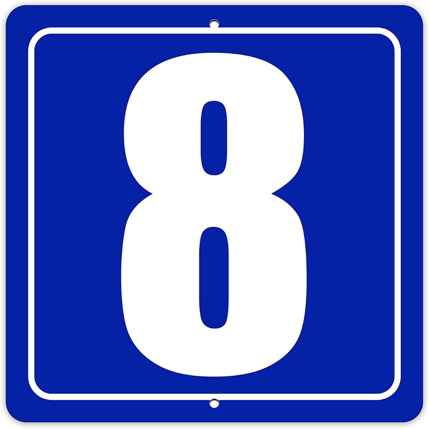 Numbered Signs 12 x 12 Inch Aluminum Signs (8, Blue) - Walmart.com