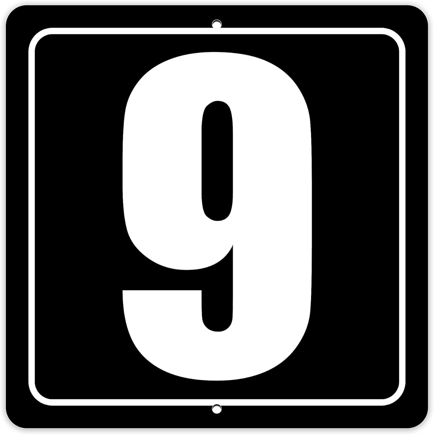 Numbered Signs 12 x 12 Inch Aluminum Signs (9, Black) - Walmart.com