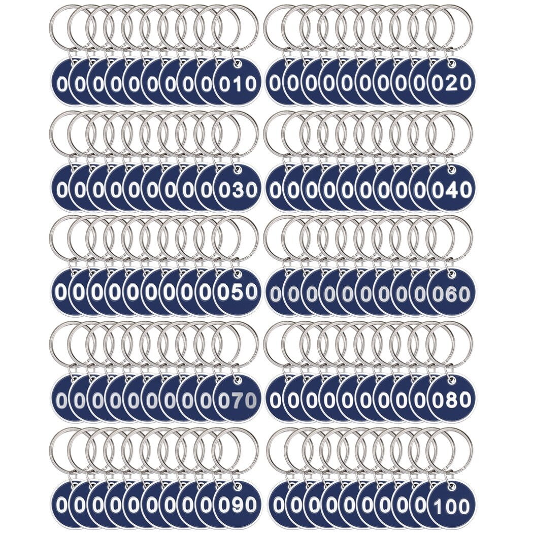 Numbered Tags, 100 Pcs Number 001-100 Stamping Number Tags Labels for ...