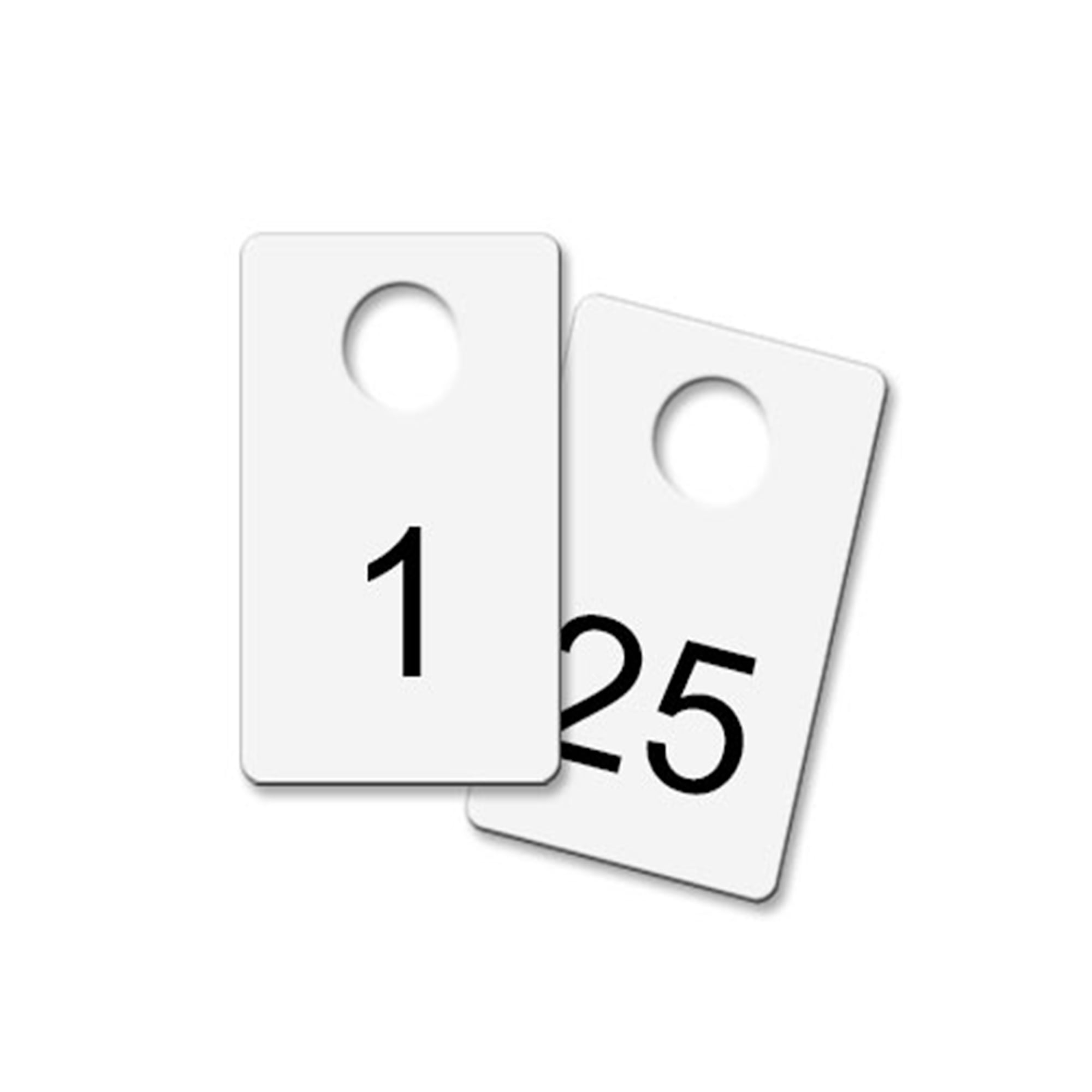 Numbered White Aluminum Coat Check Tags 2 Packs of 1-25 - Walmart.com