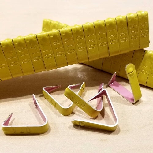 Pinnon Hatch Farms Numbered Yellow Jiffy Wing Bands 700 Pieces ...