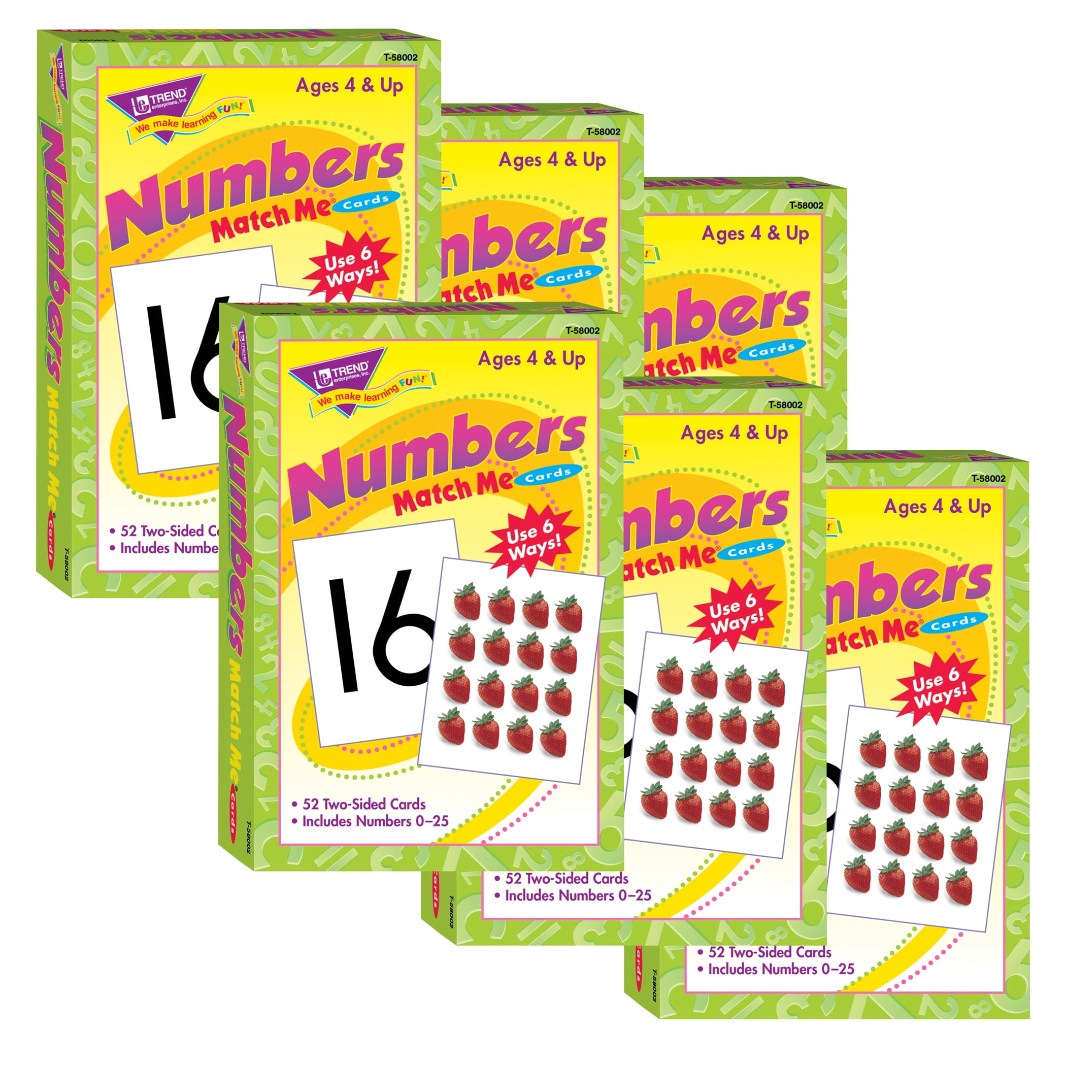 Numbers 0-25 Match Me Cards, 6 Sets - Walmart.com