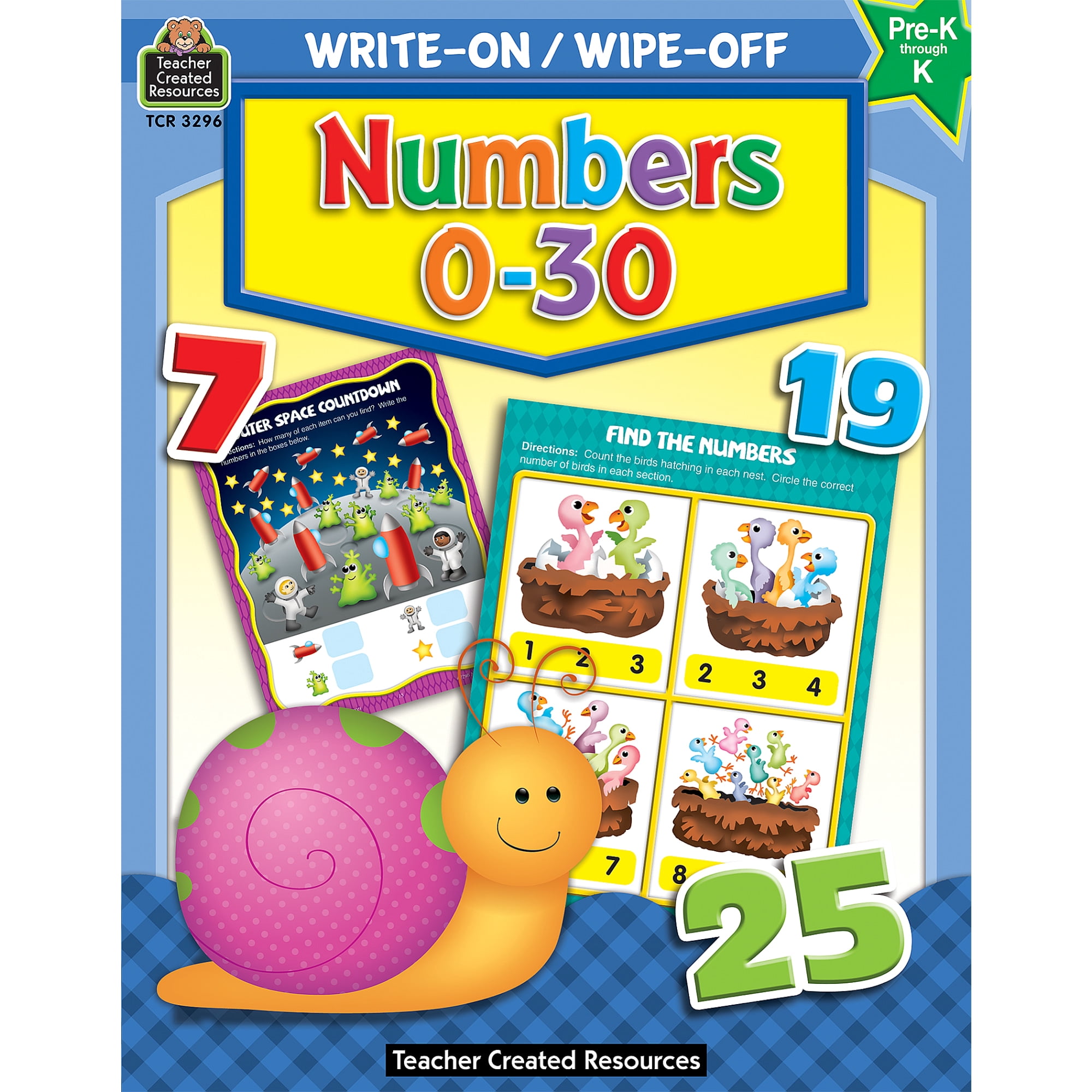 Numbers 0-30 Write-On Wipe-Off Book PreK [TCR3296] - Walmart.com