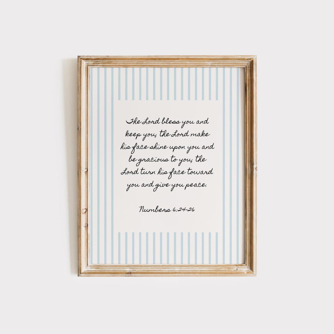 Numbers 6:24-26 The Blessing Coastal Wall Art Christian Wall Art Bible ...