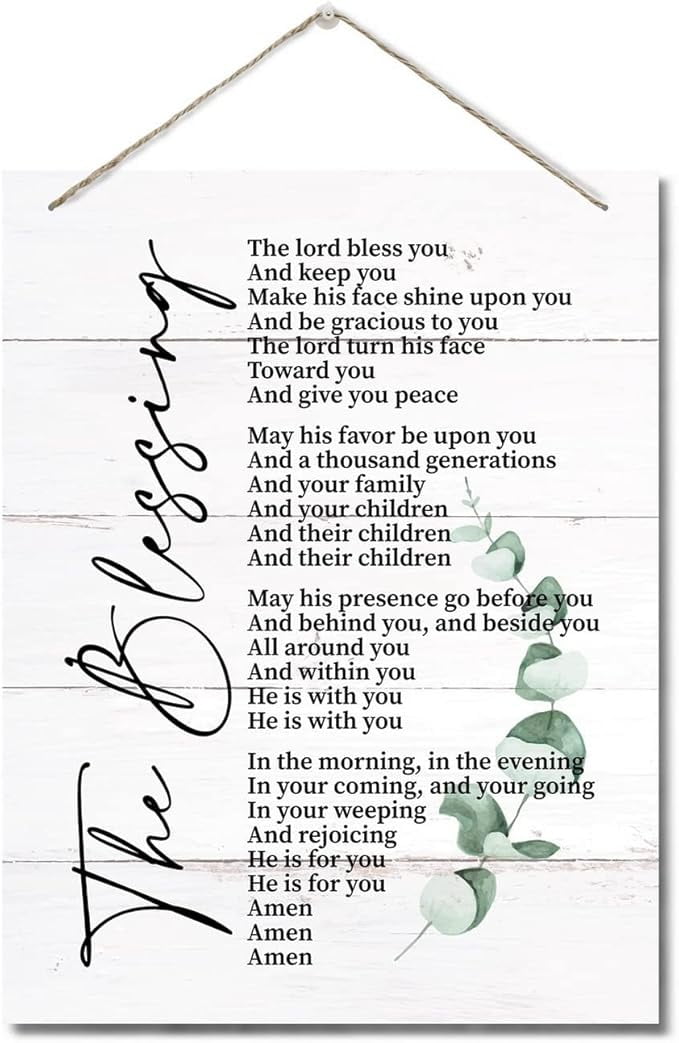 Numbers 6:24-26 Wood Signs, Song Lyrics Kari Jobe- The Blessing ...