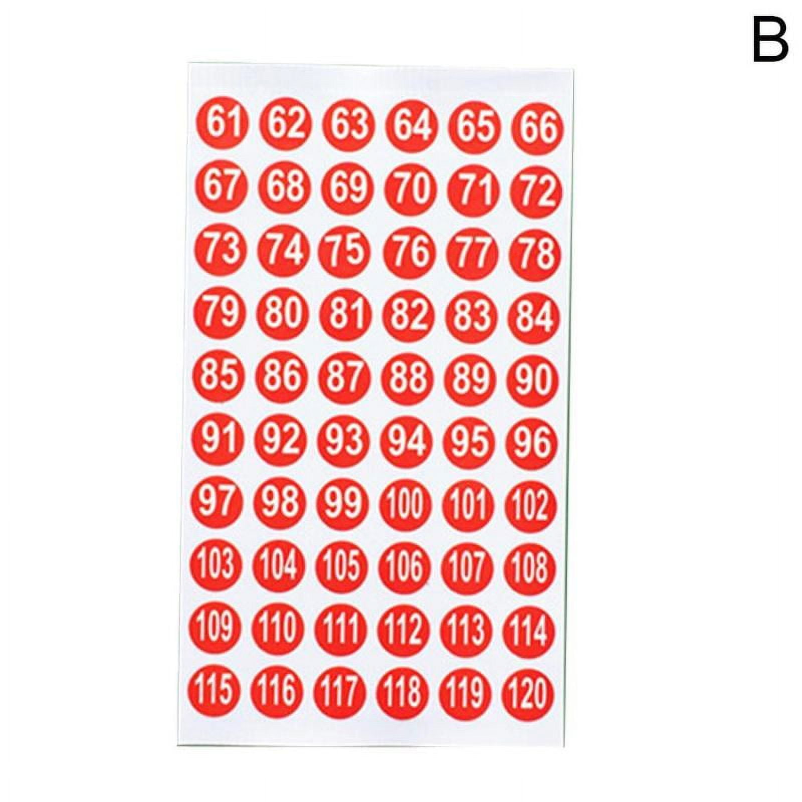 Numbers Arabic Sticker 1 to 300 10mmSelf-Adhesive Number L Inventory ...