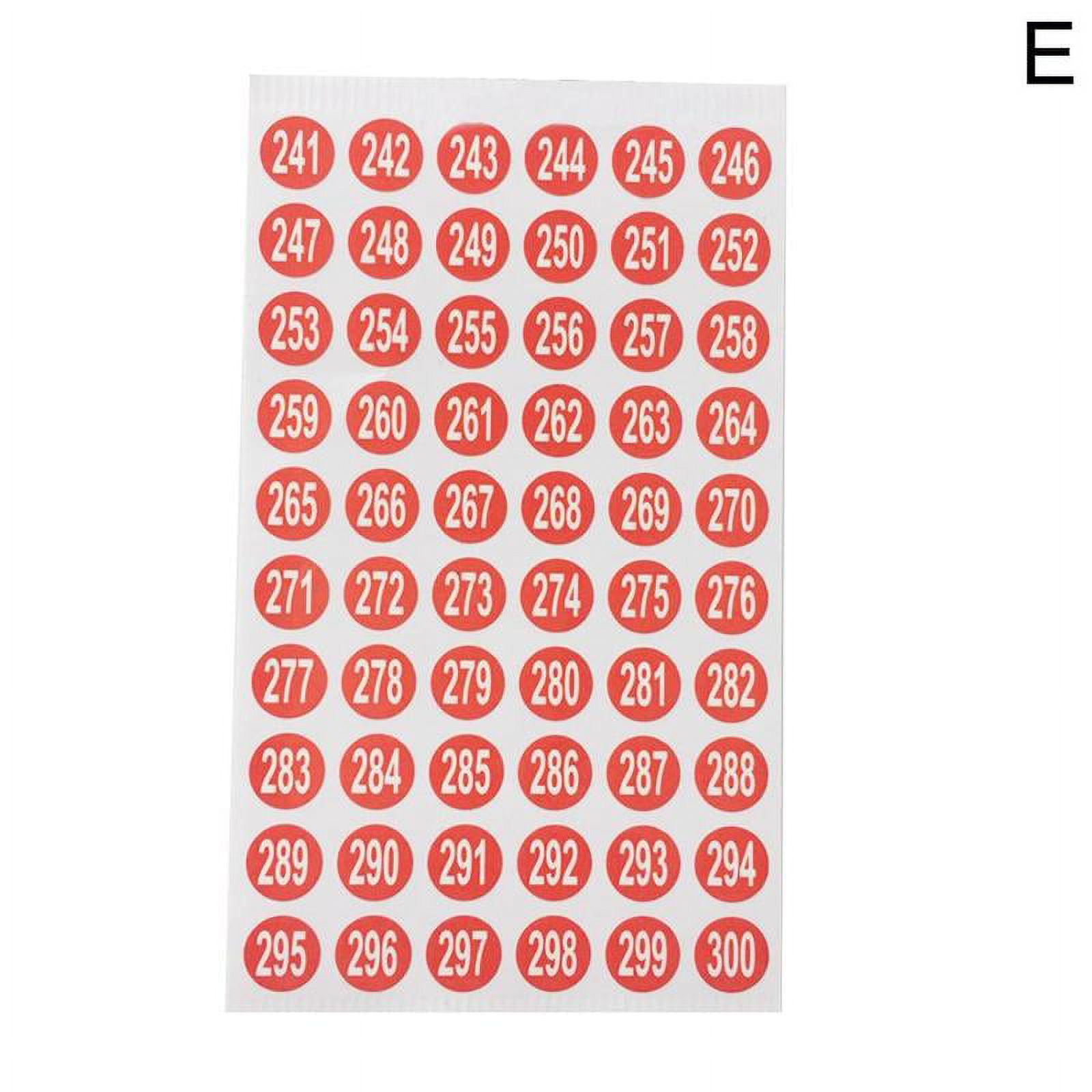 Numbers Arabic Sticker 1 to 300 10mmSelf-Adhesive Number L Inventory ...