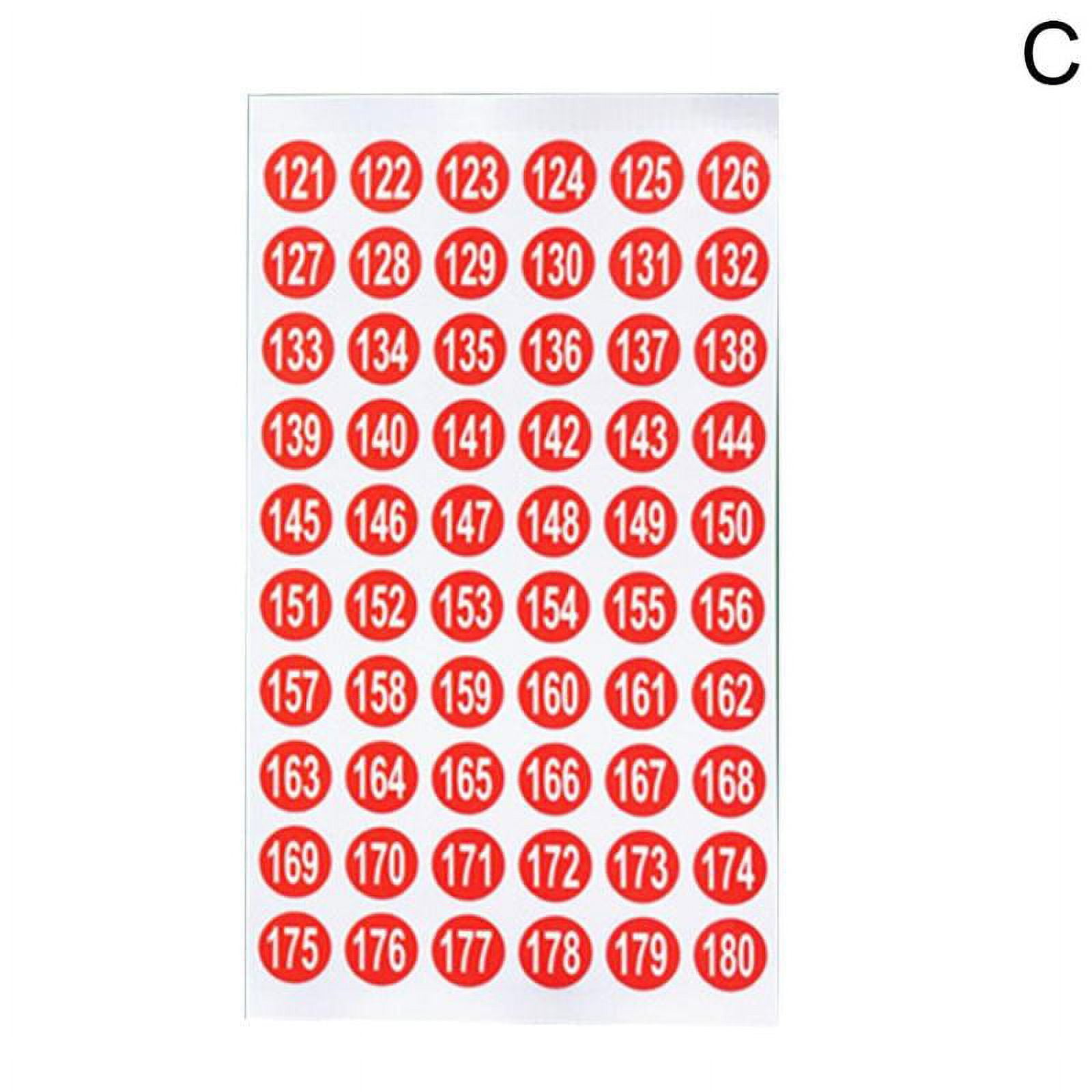 Numbers Arabic Sticker 1 to 300 10mmSelf-Adhesive Number L Inventory ...