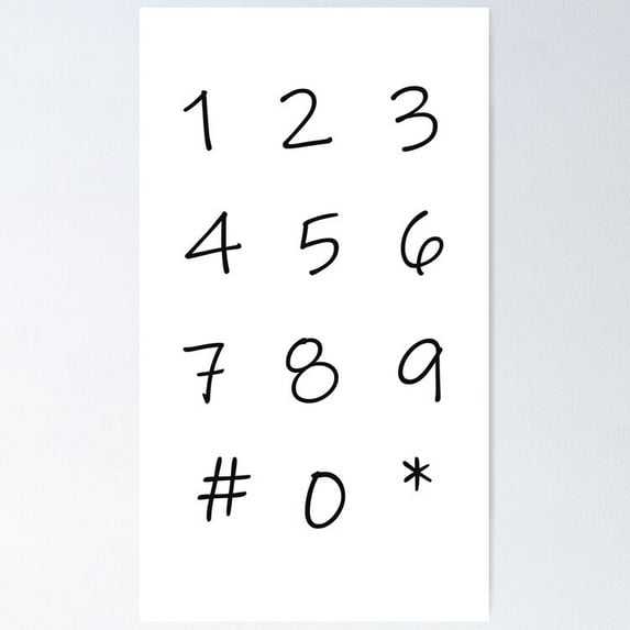 Numbers Code Fine Poster- Unframed Poster | Wall Art | Perfect For Home ...