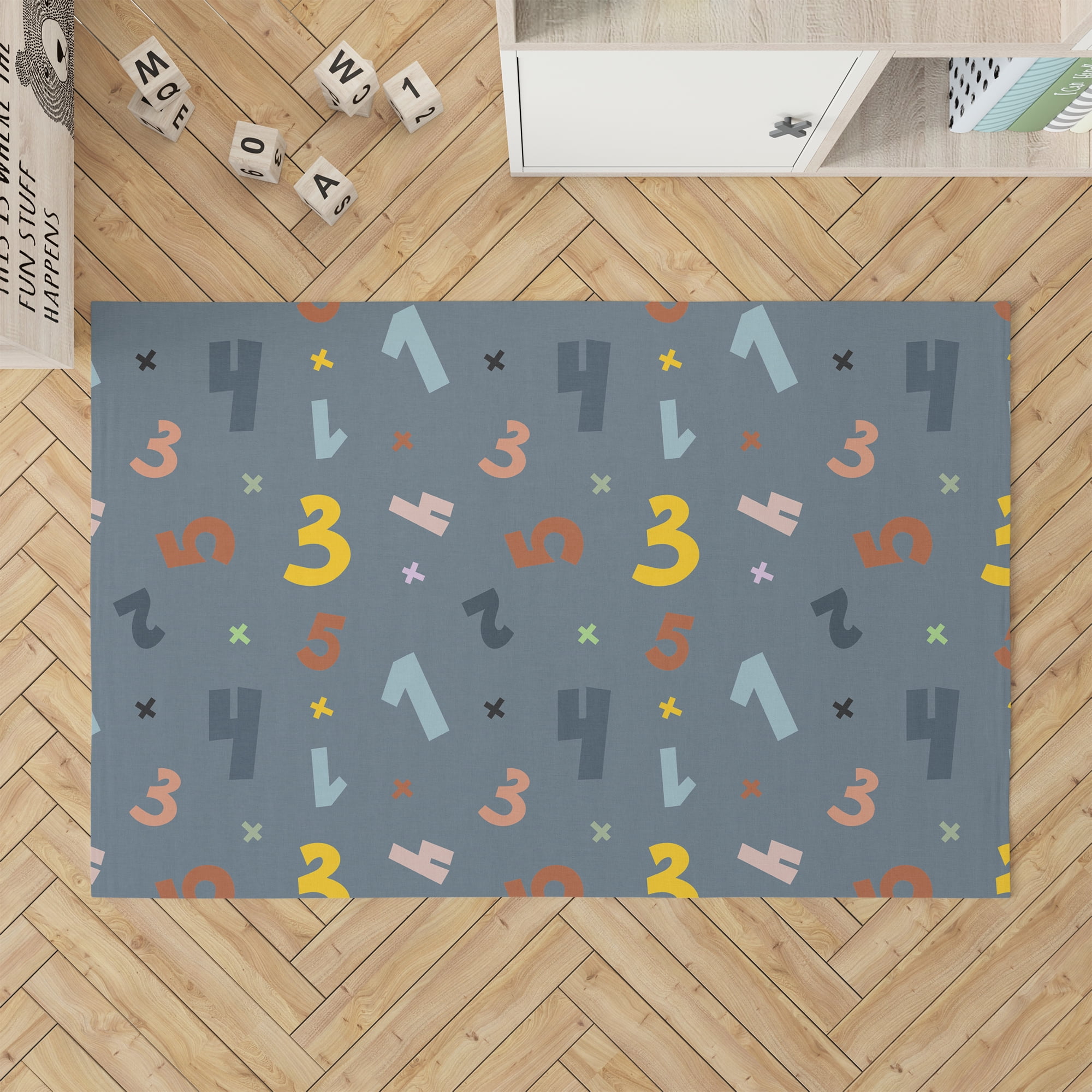 Numbers Colorized Blue Kids Play Mat - Walmart.com