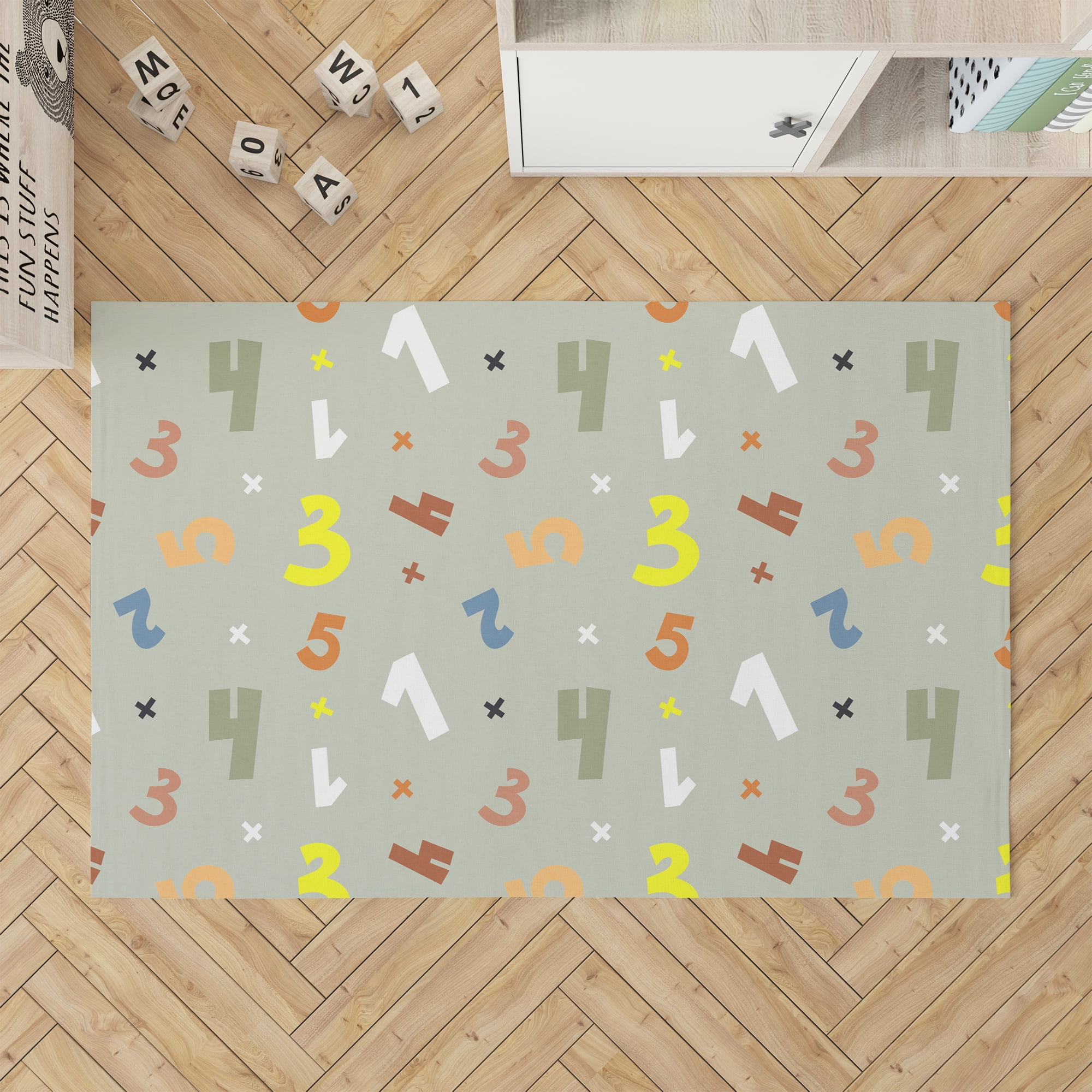 Numbers Colorized Light Green Kids Play Mat - Walmart.com