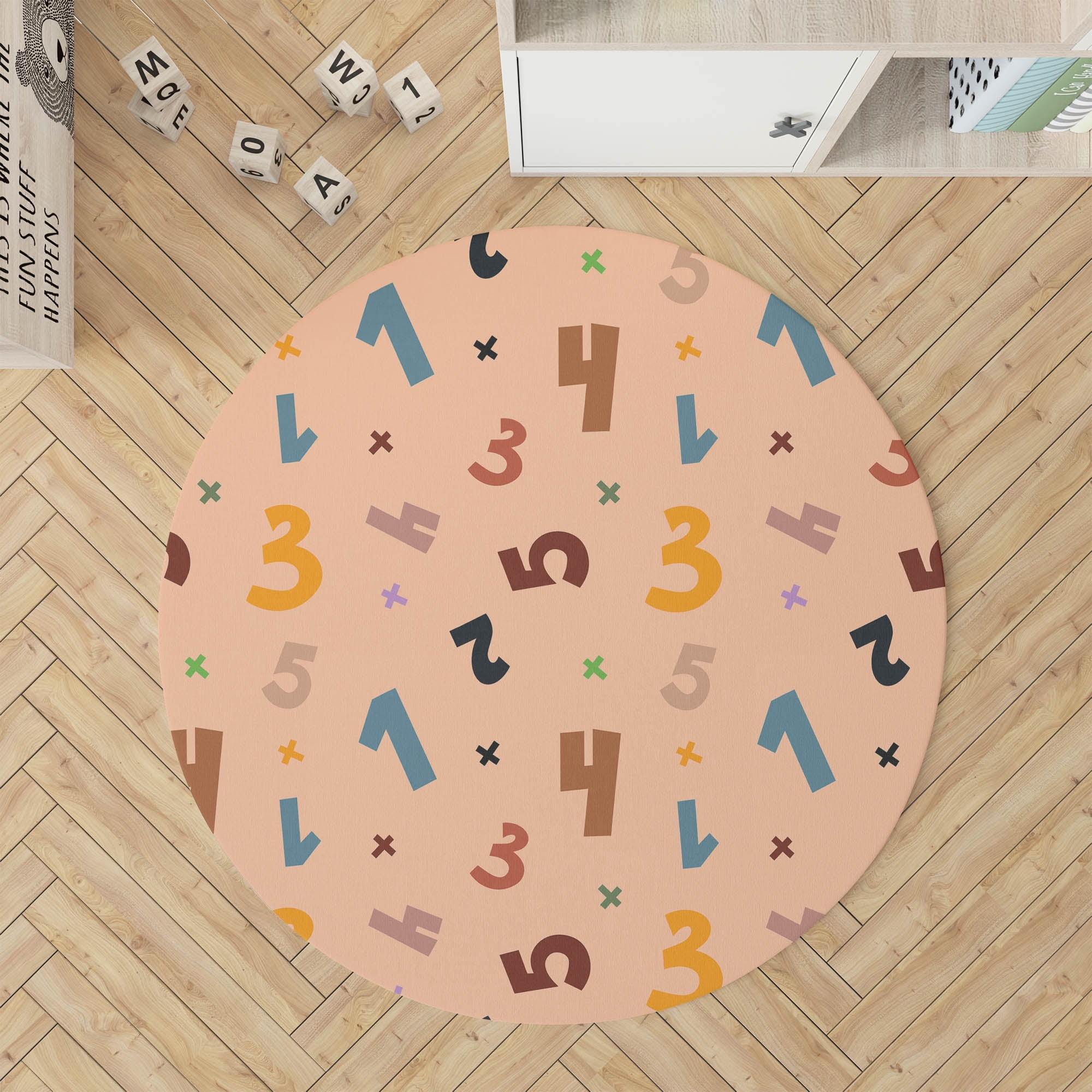 Numbers Colorized Peach Kids Play Mat - Walmart.com