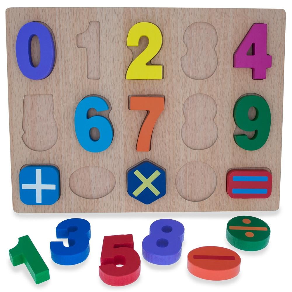 Numbers & Counting Learning Wooden Blocks Puzzle - Walmart.com