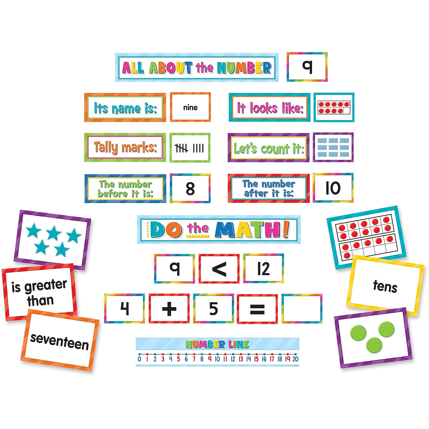 Teacher Created Resources Numbers Counting & More Pocket Chart Cards ...