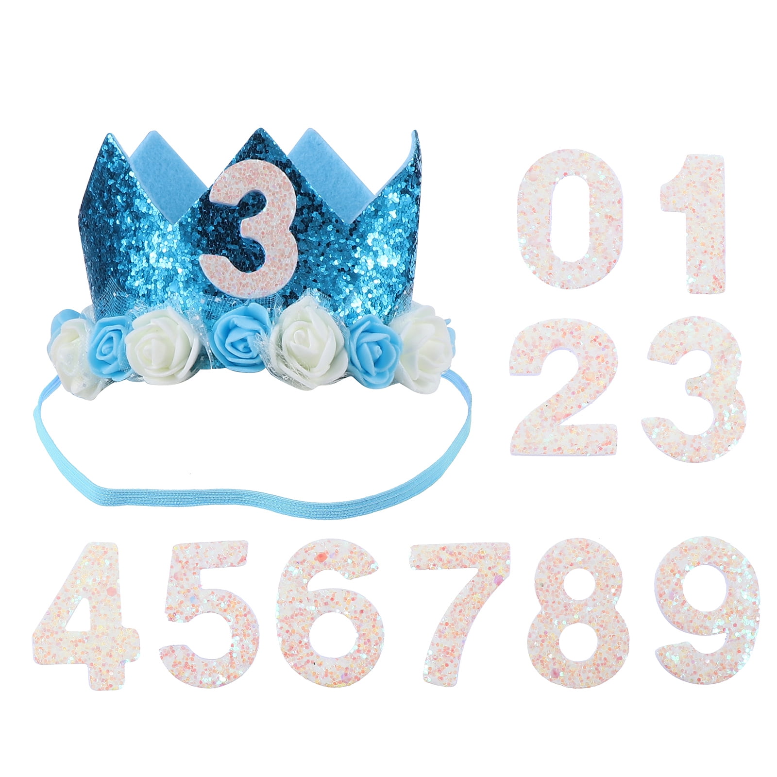 Numbers Flower Birthday Hat Supplies Digital Crown Children's Party ...