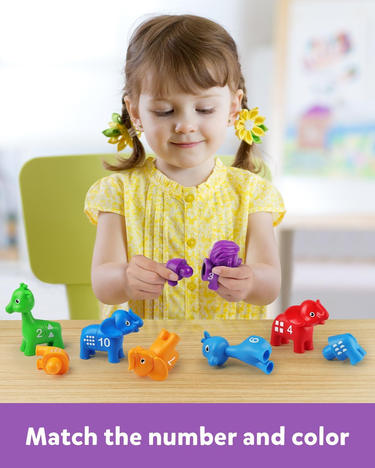 Numbers Matching Game 10PCS, 123 Counting Dinosaur Toys, Educational ...