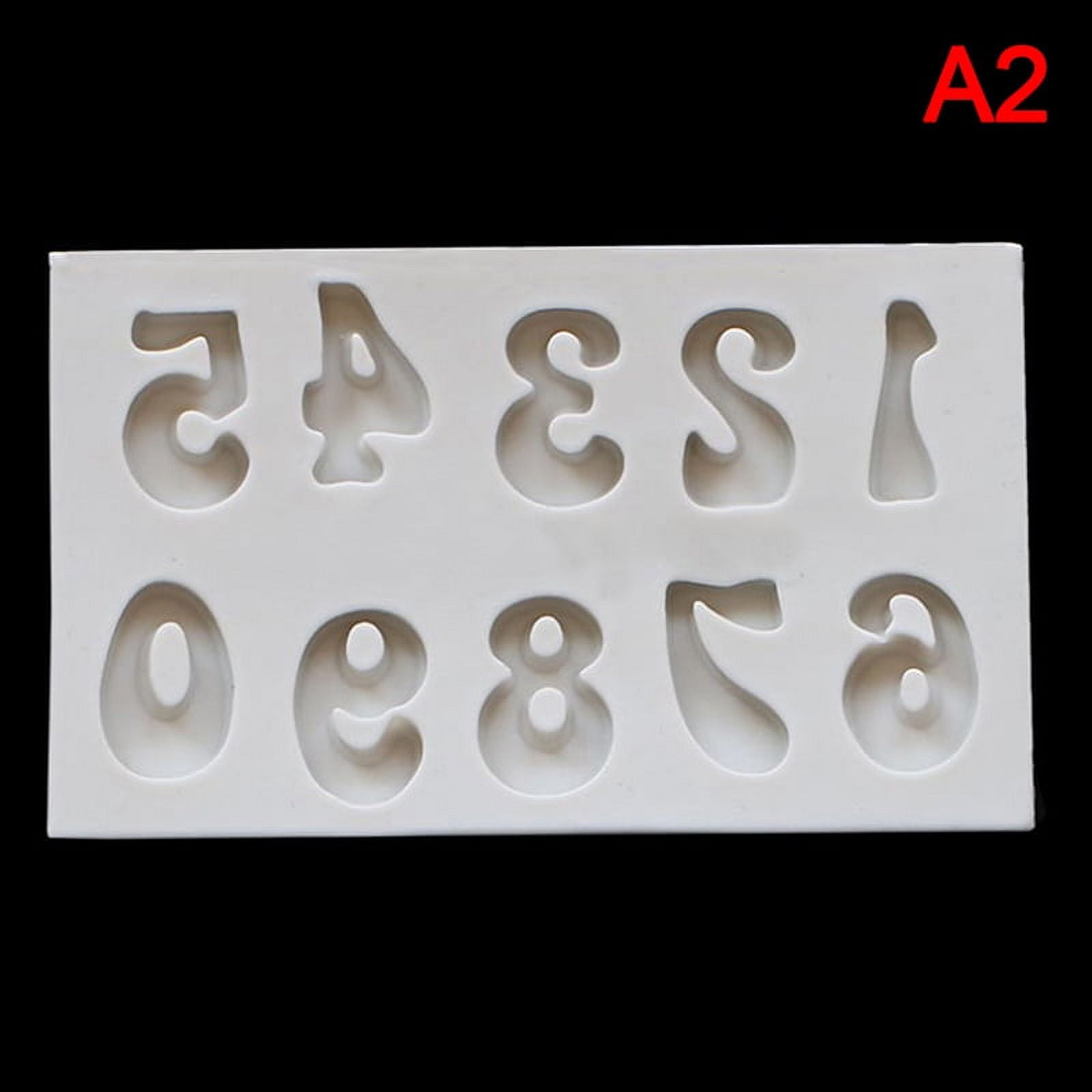 Numbers Molds Letters Silicone Mold 3D Fondant Mold Cakes Decorating ...