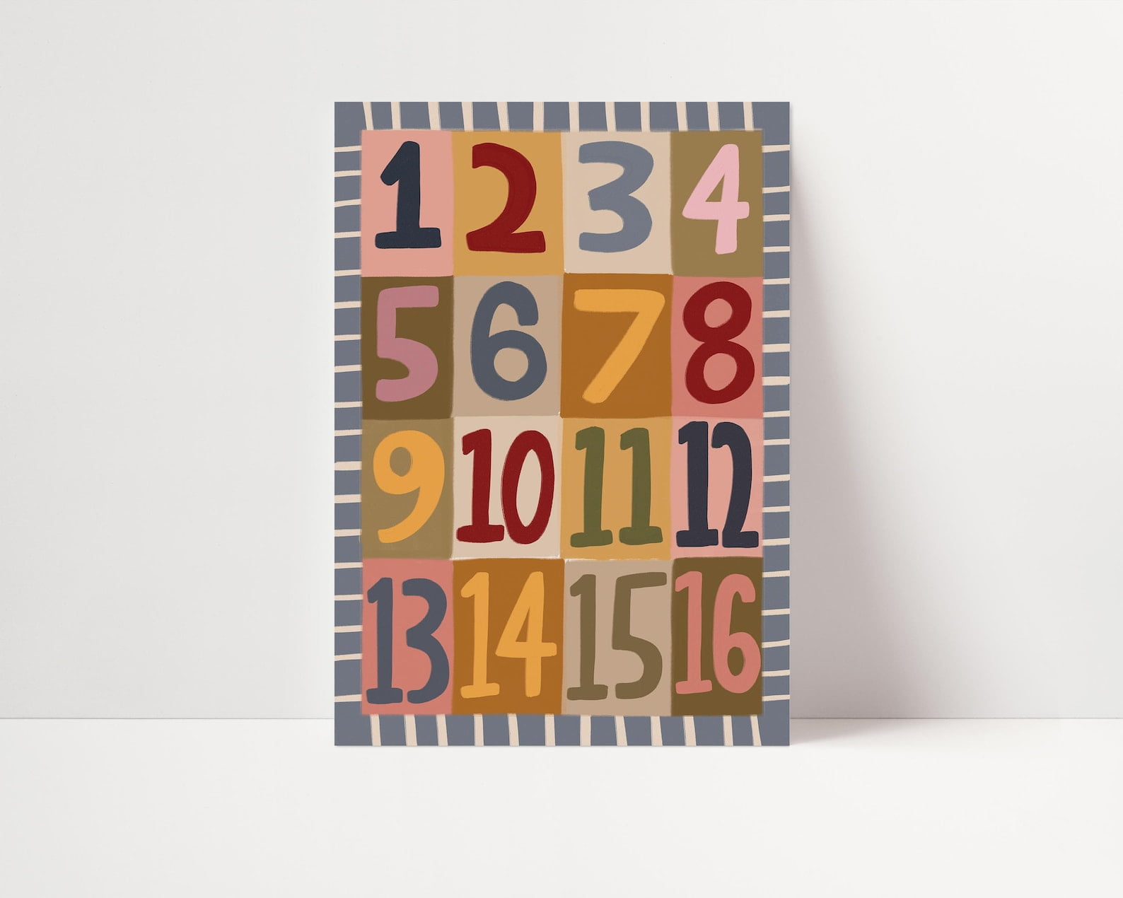 Numbers Print, First Numbers Nursery Print, Boho Illustration Wall Art ...