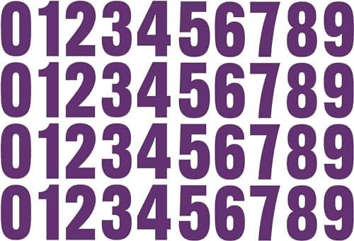 Numbers Purple Vinyl Sticker Decals Set of 40 Choose Size!! 1/2" to 12 ...