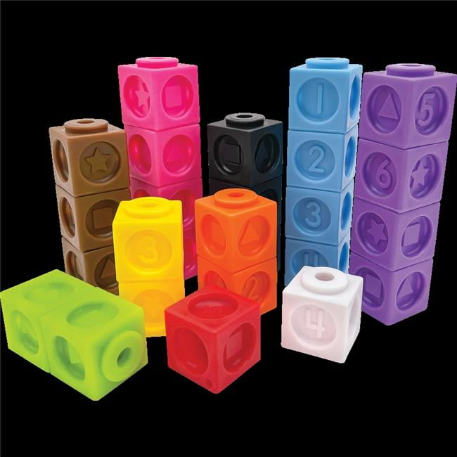 Numbers & Shapes Connecting Cubes, Multi Color - Walmart.com