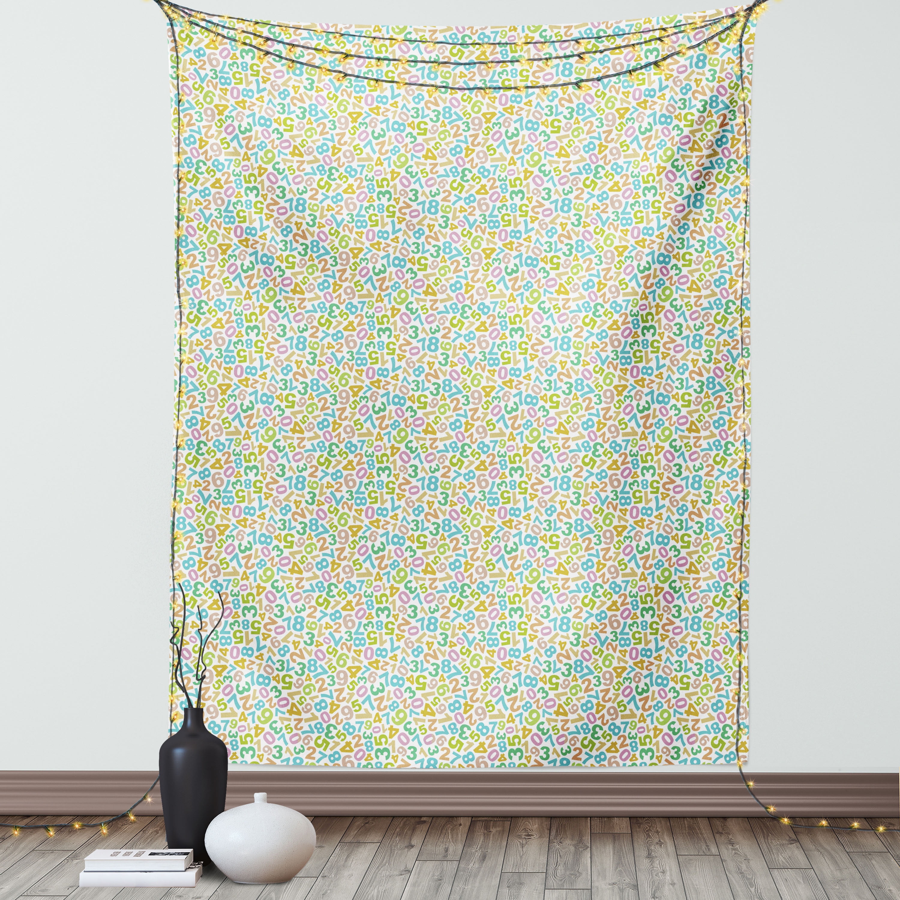 Numbers Tapestry, Abstract Colorful Numeral Composition Mathematical ...