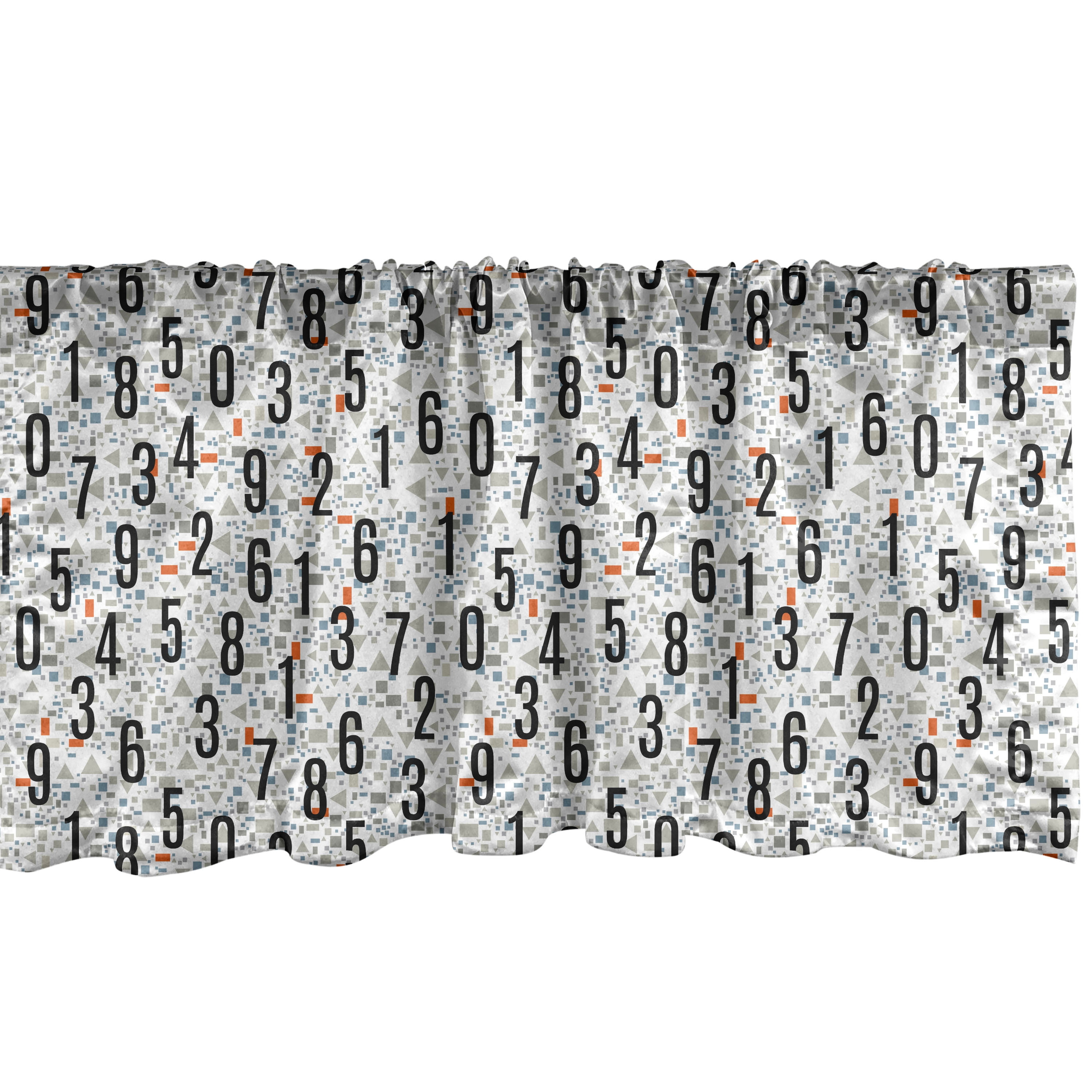 Numbers Window Valance Pack Of 2 Print Of Random Numbers With