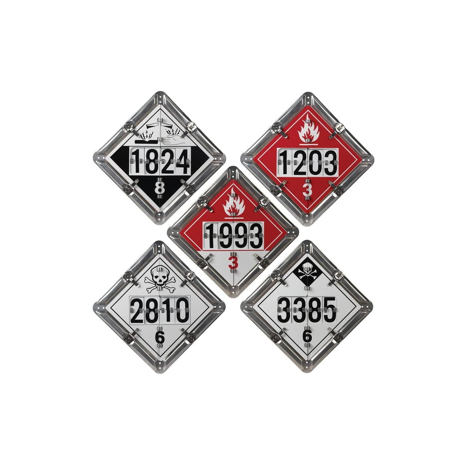 Numer-All Aluminum File Placard, One set with 5 Legends. Numbered - 13. ...