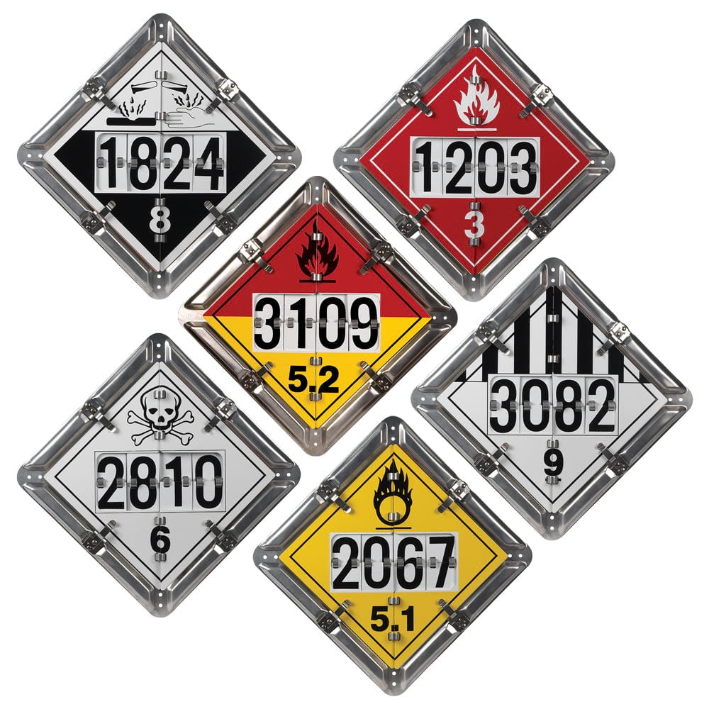 Numer-All Aluminum Flip File Placard, 6-Legend Numbered Set - 13.75" x ...