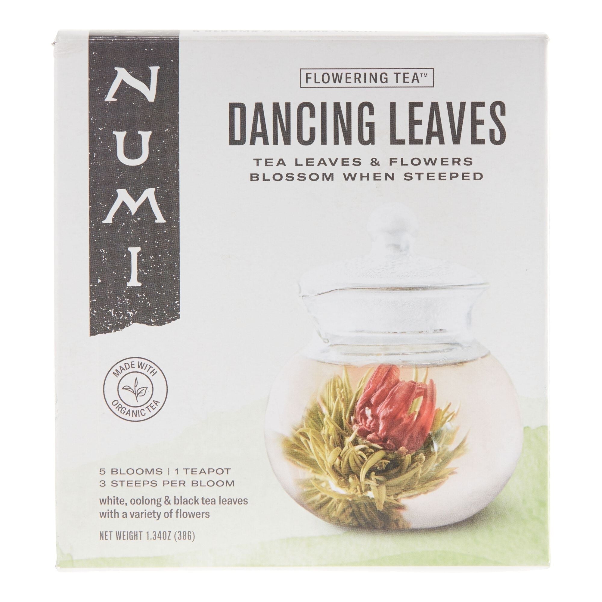 Numi Dancing Leaves Flowering Tea and Glass Teapot Set Pack of 2 ...