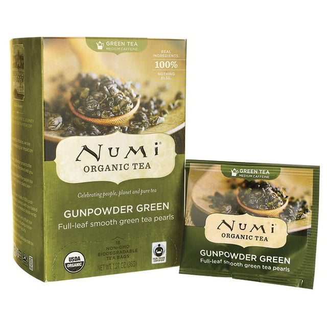 Numi Organic Tea, Gunpowder Green, Tea Bags, 18 Ct - Walmart.com