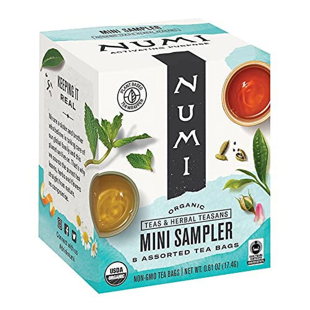Numi Organic Tea Mini Sampler Variety Pack, Assorted Black Tea, Green ...