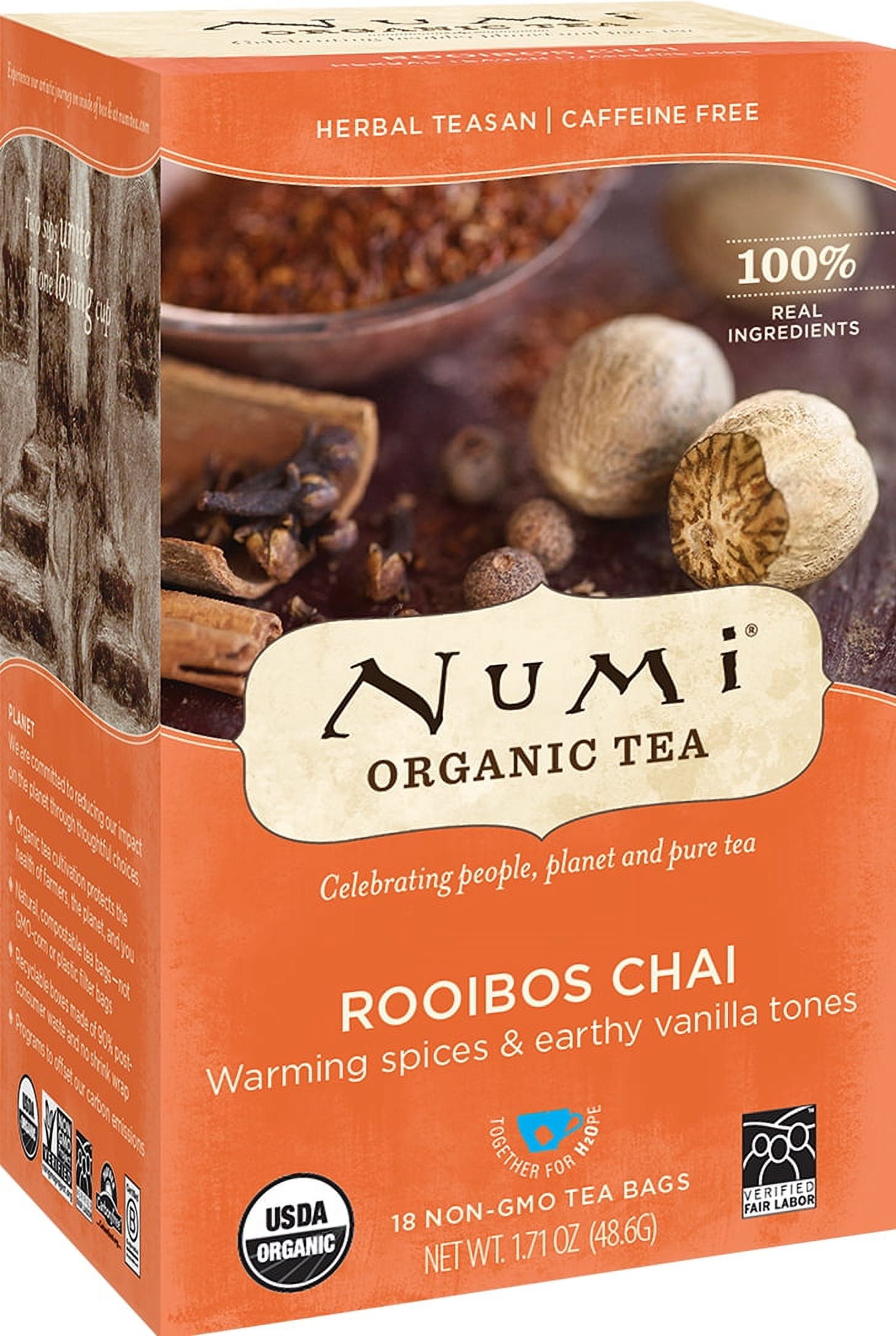 Numi Tea Organic Rooibos - Caffeine Free - 18 Bags - Csae Of 6 ...