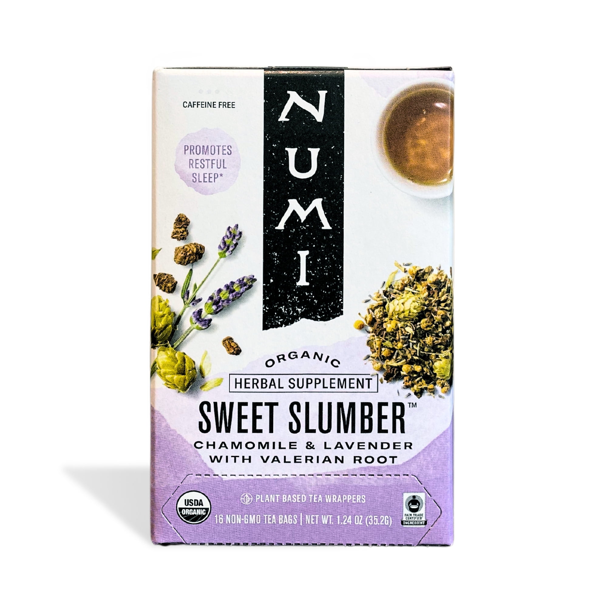 Numi Sweet Slumber Relaxation Herbal Tea with Chamomile and Valerian ...