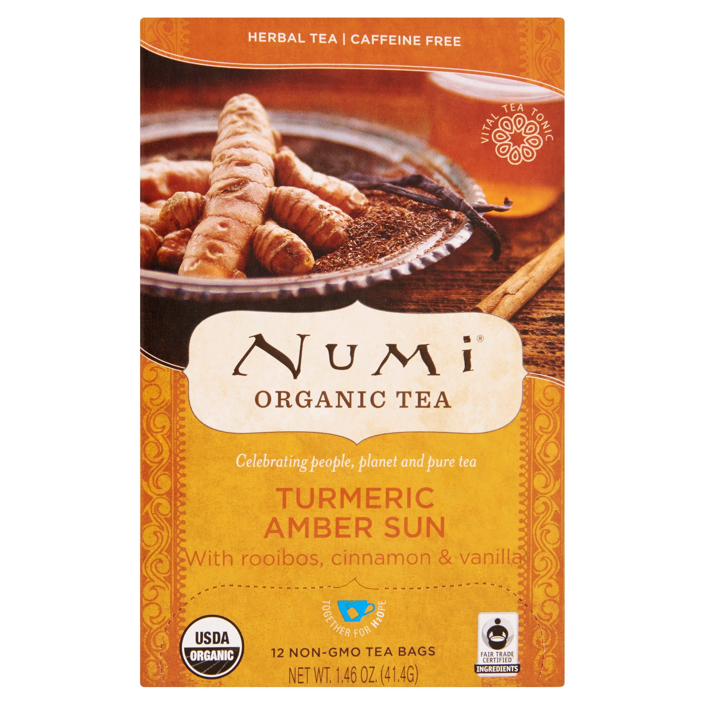 Numi Teas Tea Turmeric Amber Sun,12 Bg (Pack Of 6) - Walmart.com