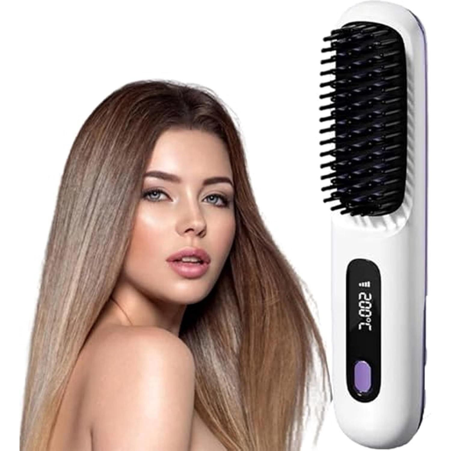 Numoya Go Brush Pro,Numoya Portable Straightener Brush,Numoya Styling ...