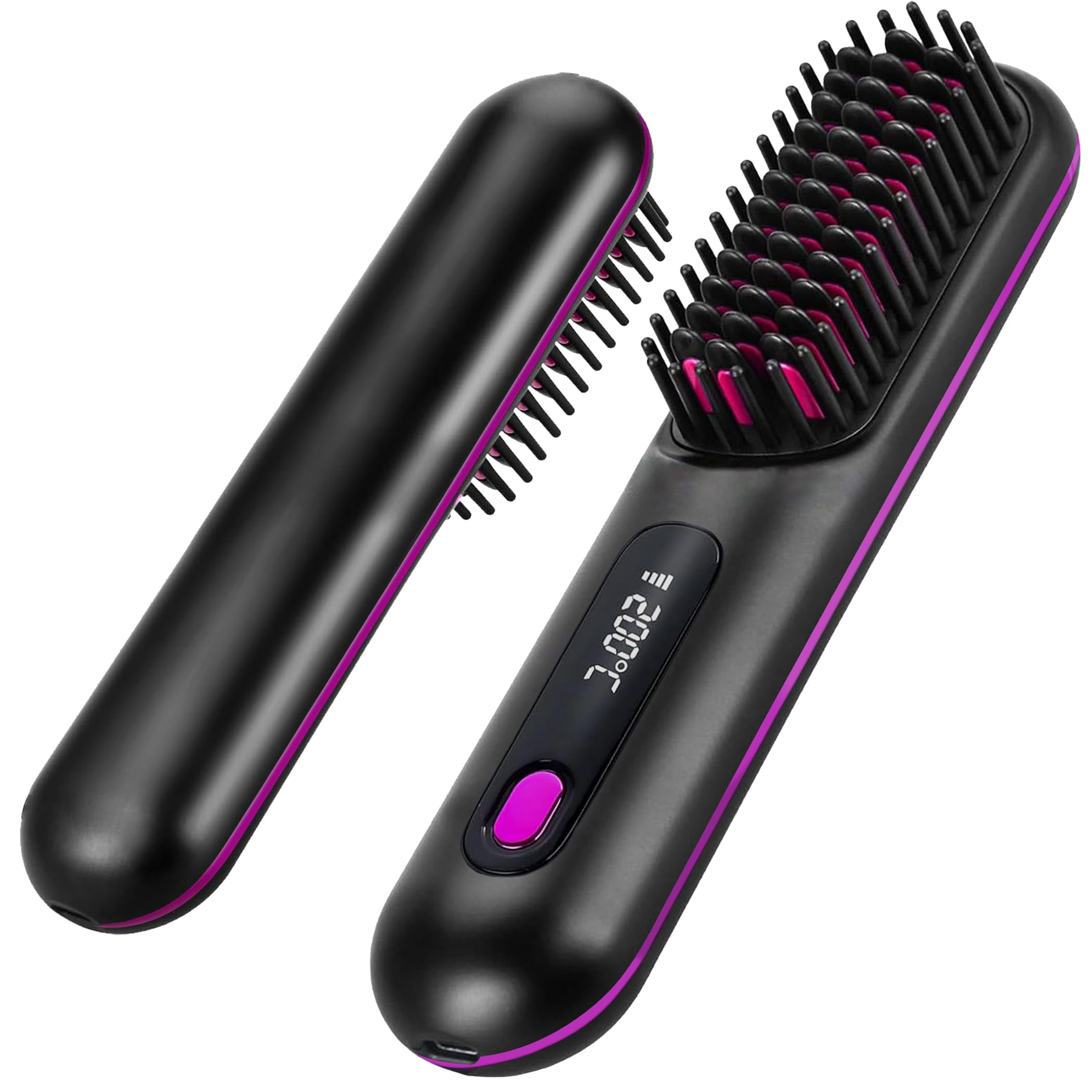 Numoya Gobrush Pro 2026 Hair Straightener Brush,60-Second Fast Heating ...