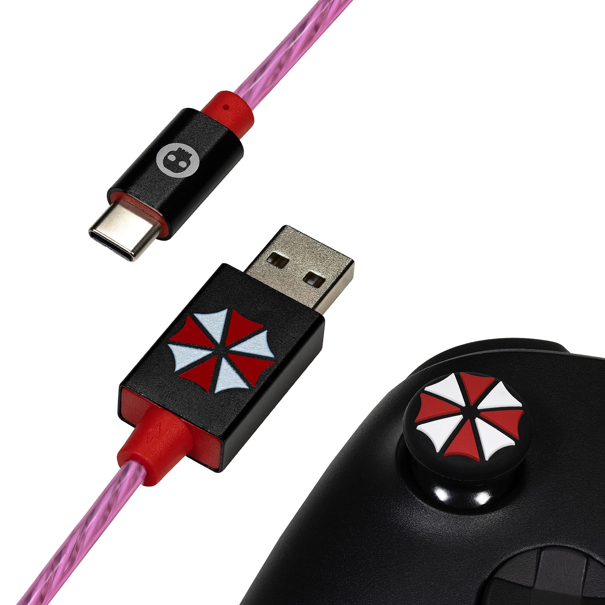 Numskull Official Resident Evil LED USB Type-C Cable and Thumb Stick ...