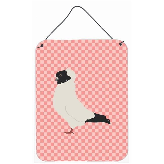 Nun Pigeon Pink Check Wall or Door Hanging Prints - Pink Check - 12 x ...